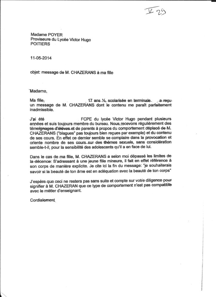 Mon blâme 14 avril - 18 juin 2014 - Jean-François Chazerans